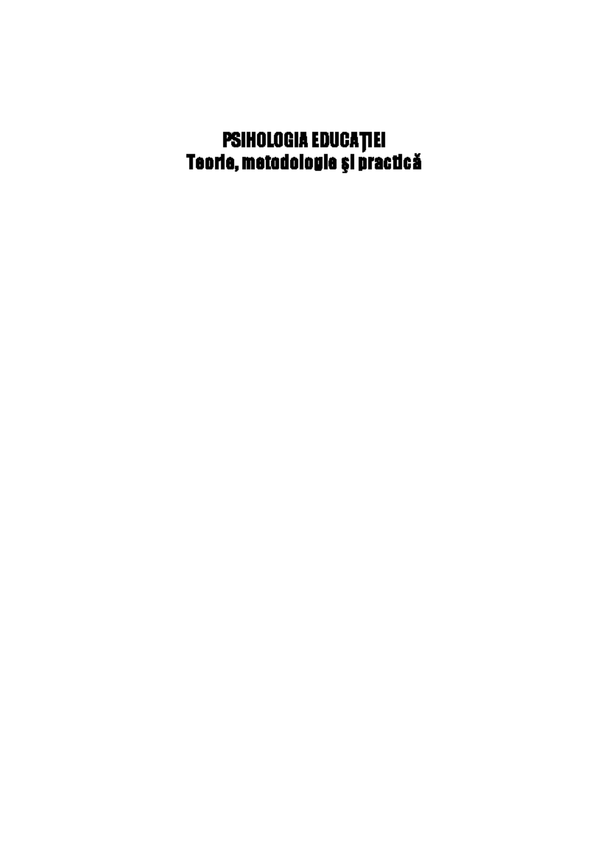 Cace Corina - Psihologia Educației: Teorie și Metodologie Aplicată ...
