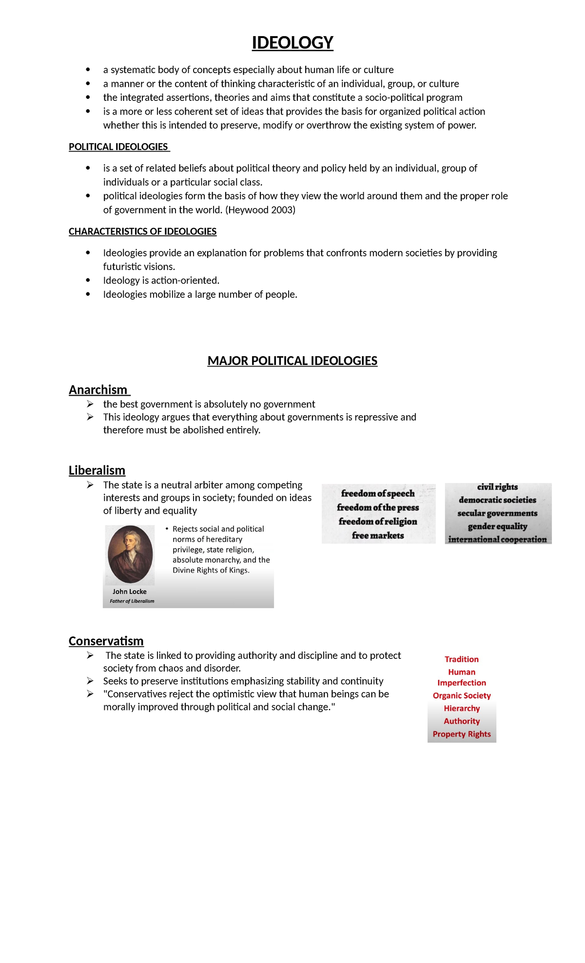 Pol Gov- lesson 2 - political ideology - IDEOLOGY a systematic body of ...