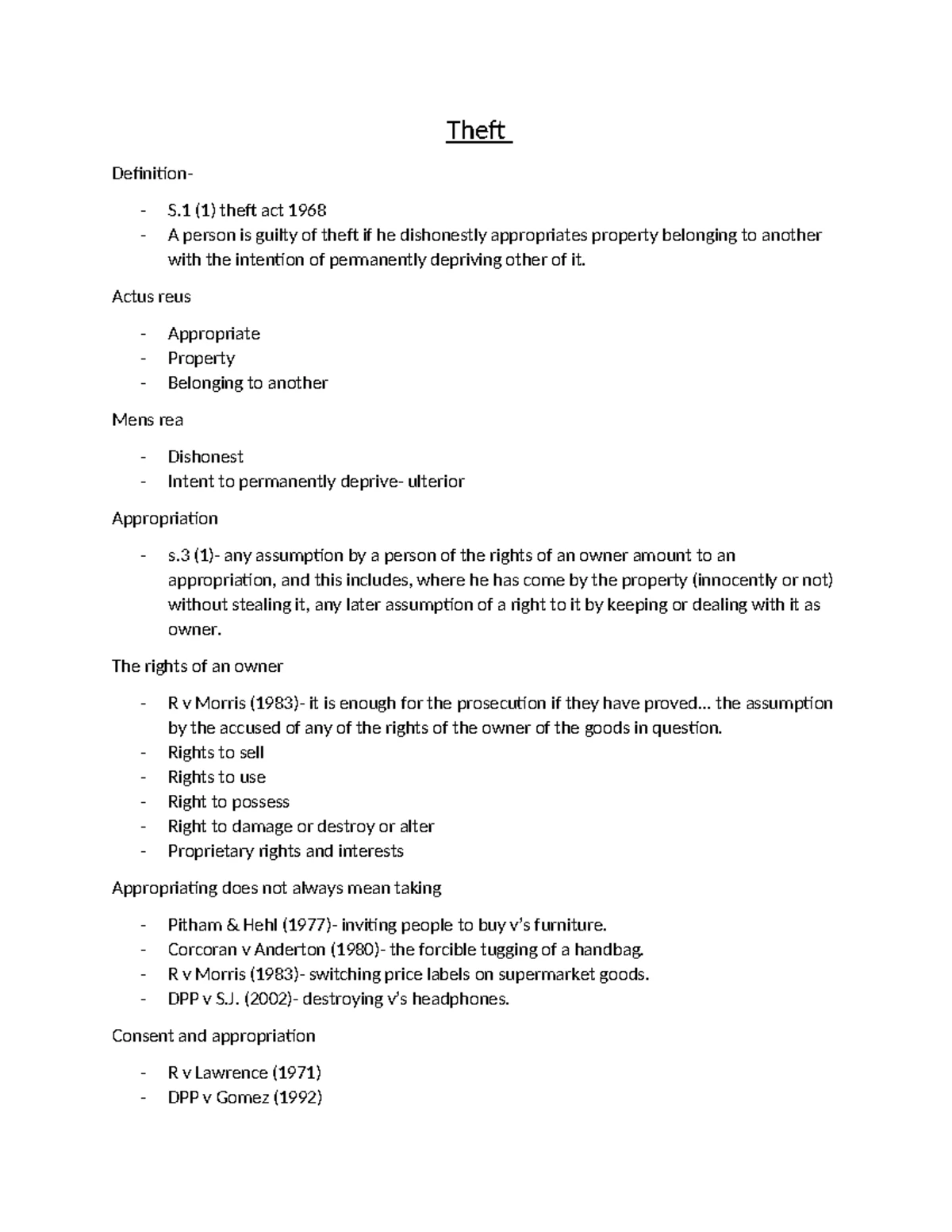 L 16 - Burglary: Understanding Theft Act 1968 S9 Offences - Studocu
