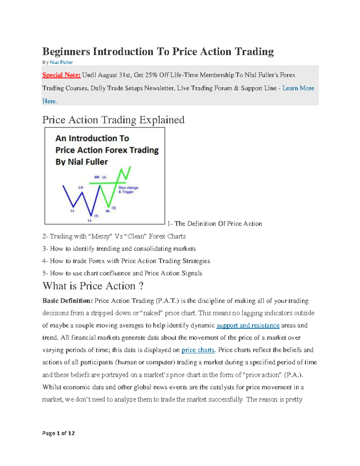 Understanding Price Action Trading: A Beginner's Guide - Studocu