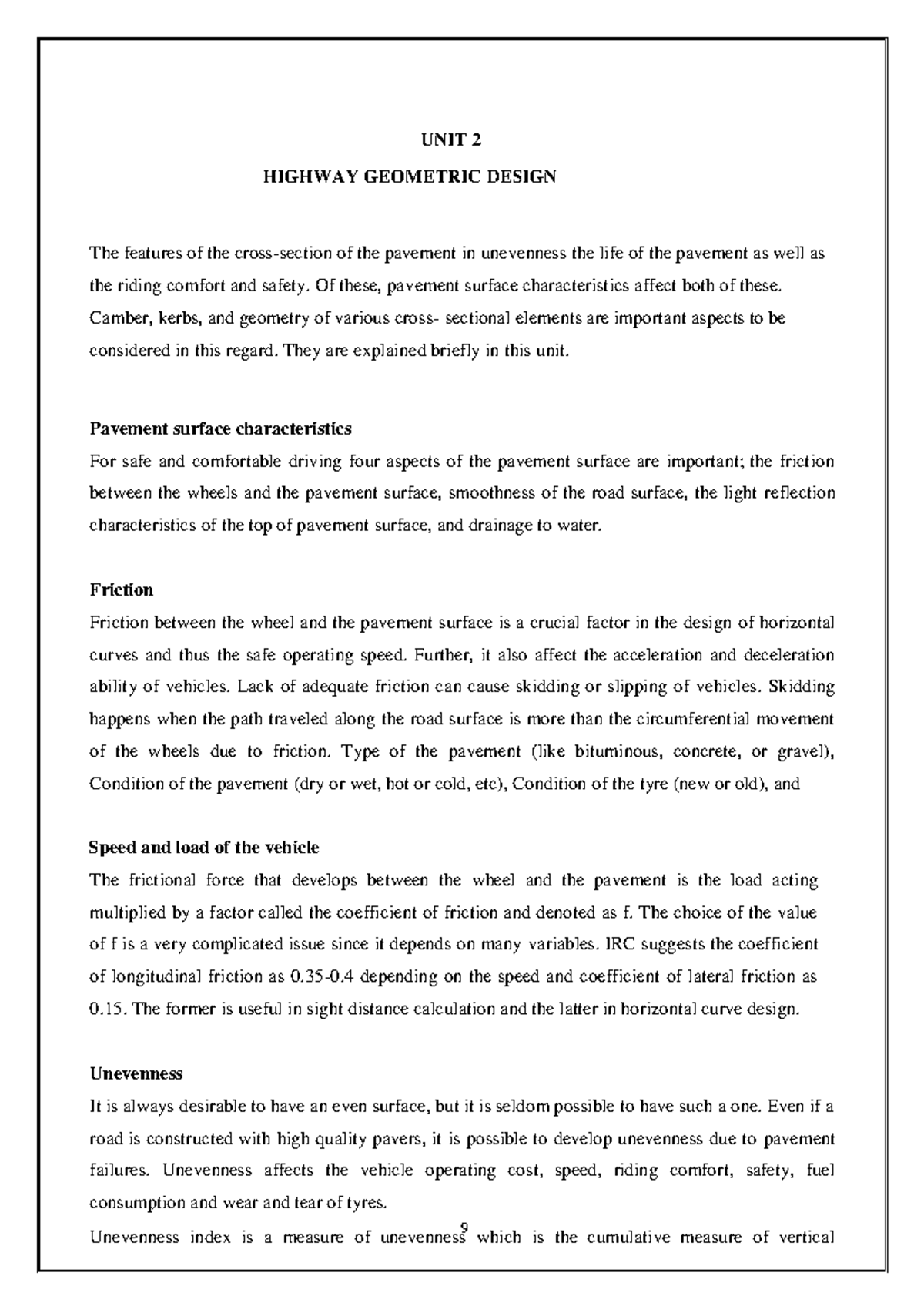 Highway Geometric Design - Unit 2: Key Elements and Considerations ...