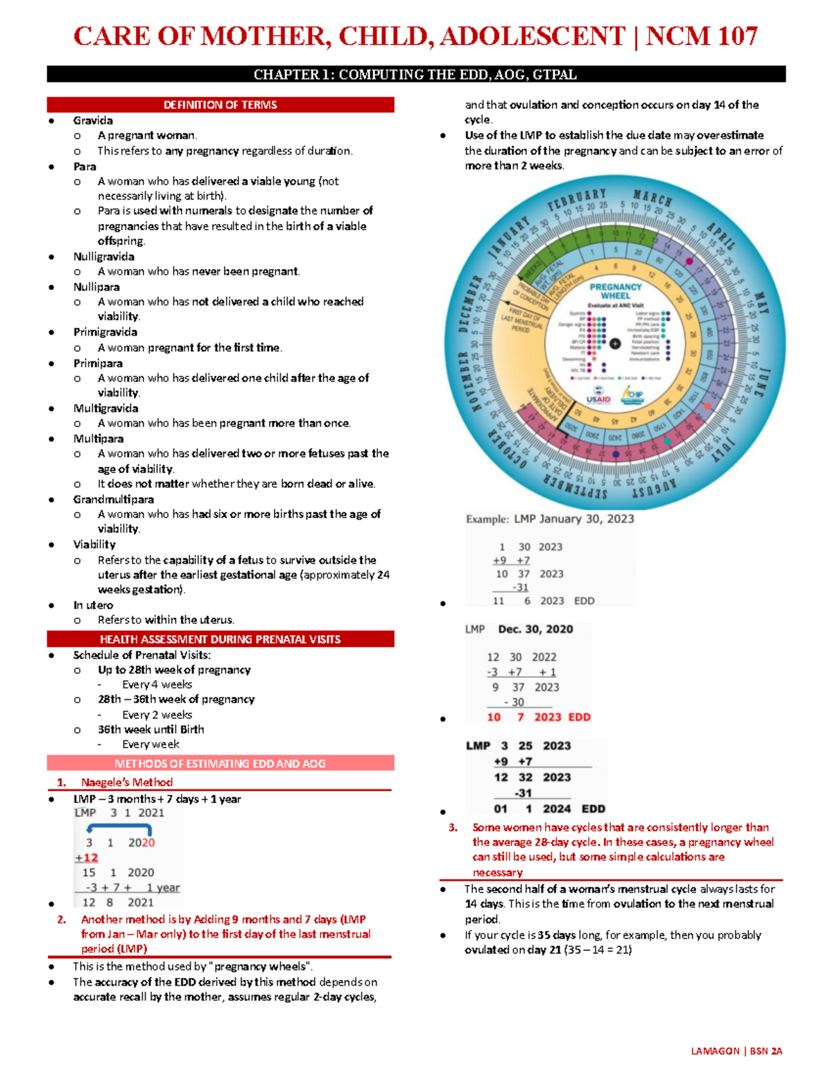 Chapter 1: Computing EDD, AOG, and GTPAL Concepts and Methods - Studocu