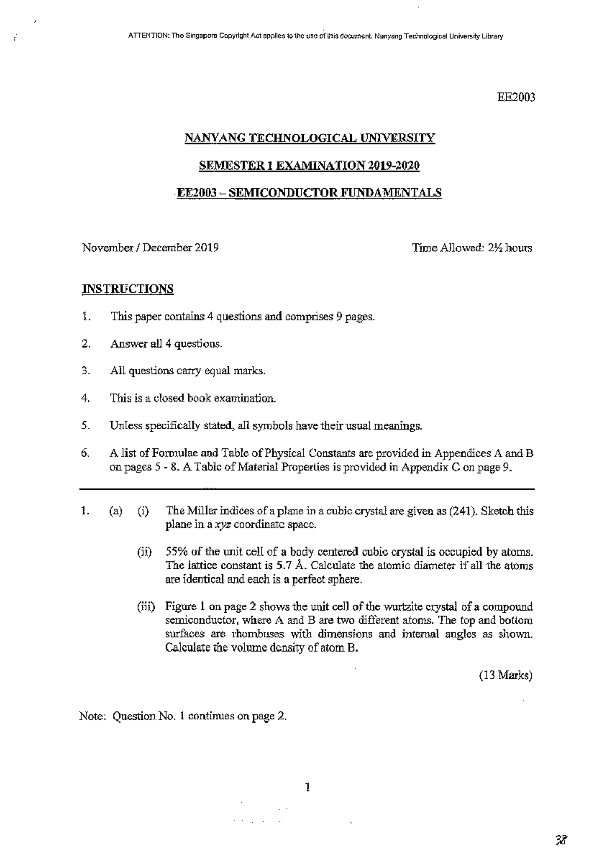 EE2003 1920 S1 all - PYP Paper - EE2003 - Studocu