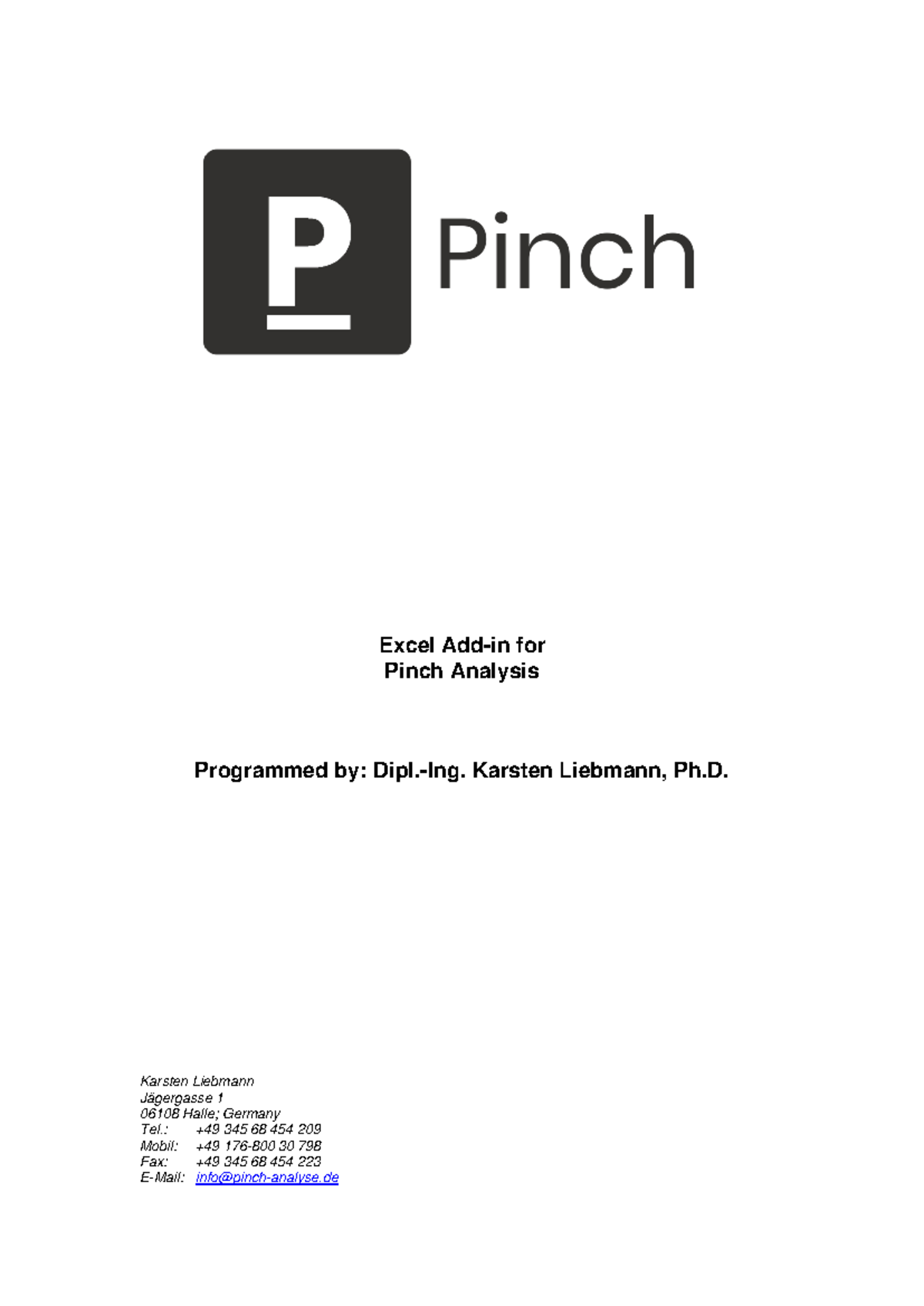 Pinch Analysis Excel Add-In Functions Overview (PINCH 101) - Studocu
