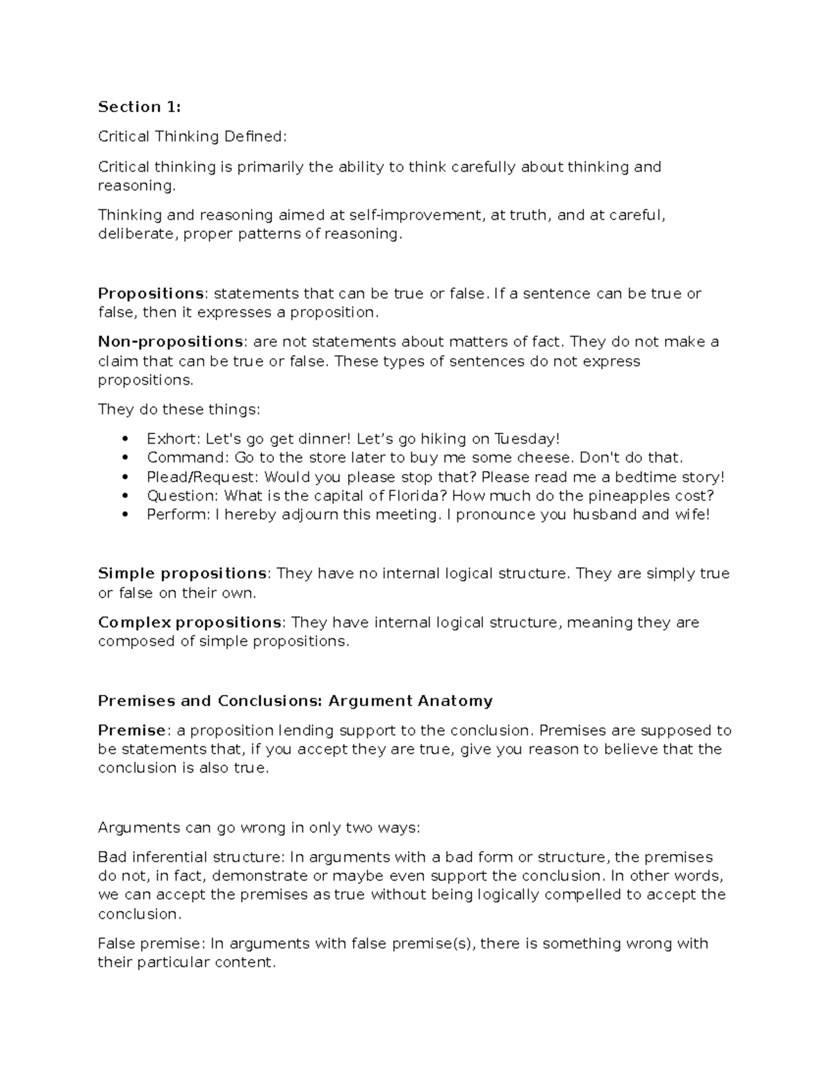 Critical Thinking & Evidence: Key Concepts and Fallacies - D265 - Studocu