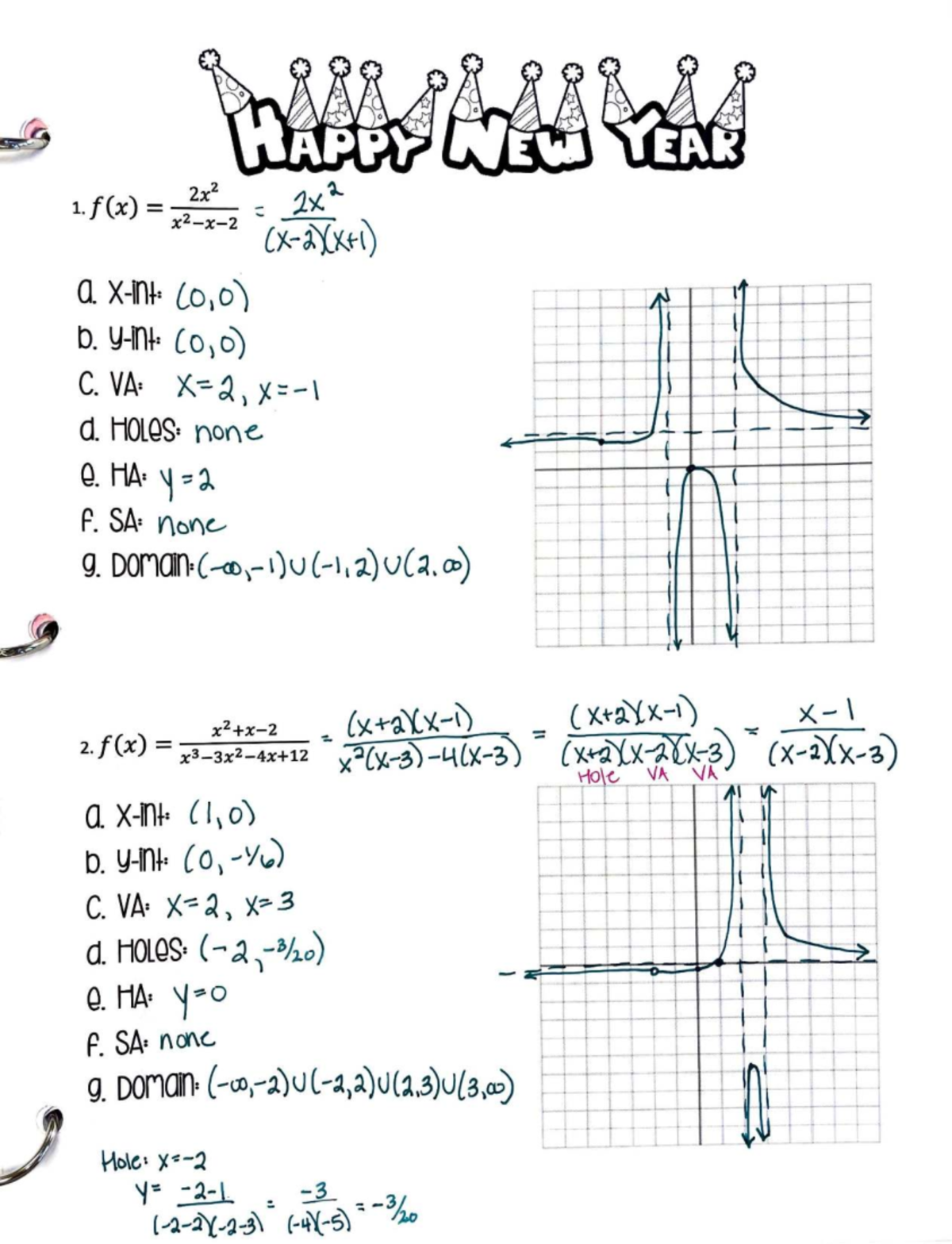 3.3 New Years Review - mno - 2x 2 /J '1.. 1. f (x) = - :: ,,t.'I.. x 2 ...