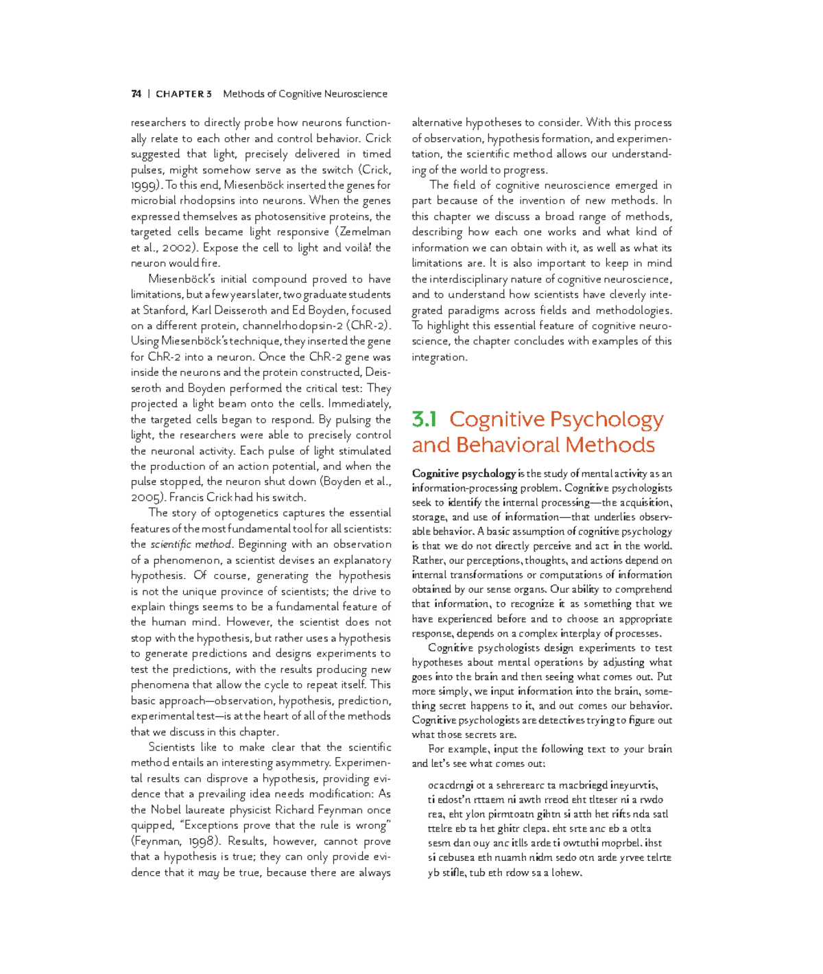 PSYB55 - Chapter 3: Methods in Cognitive Neuroscience and Behavior ...
