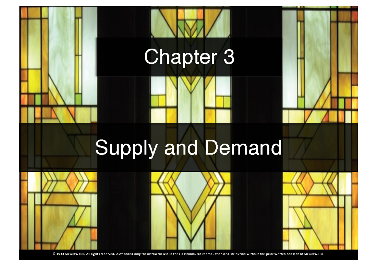Frank 8e Chapter 03: Supply and Demand Principles PPT Final - Studocu