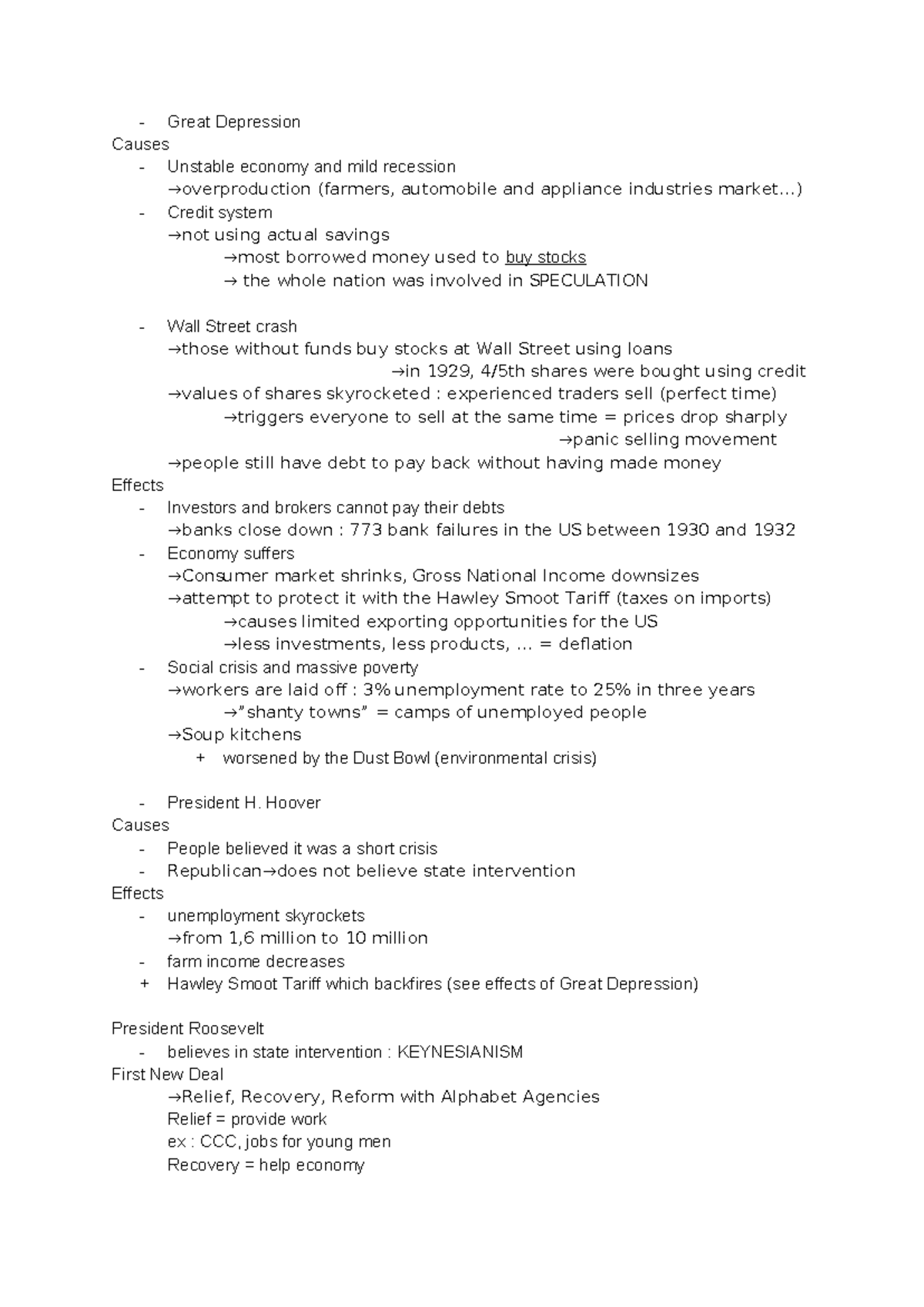 Great Depression Causes & Effects: Economic Crisis Analysis (HIST 101 ...