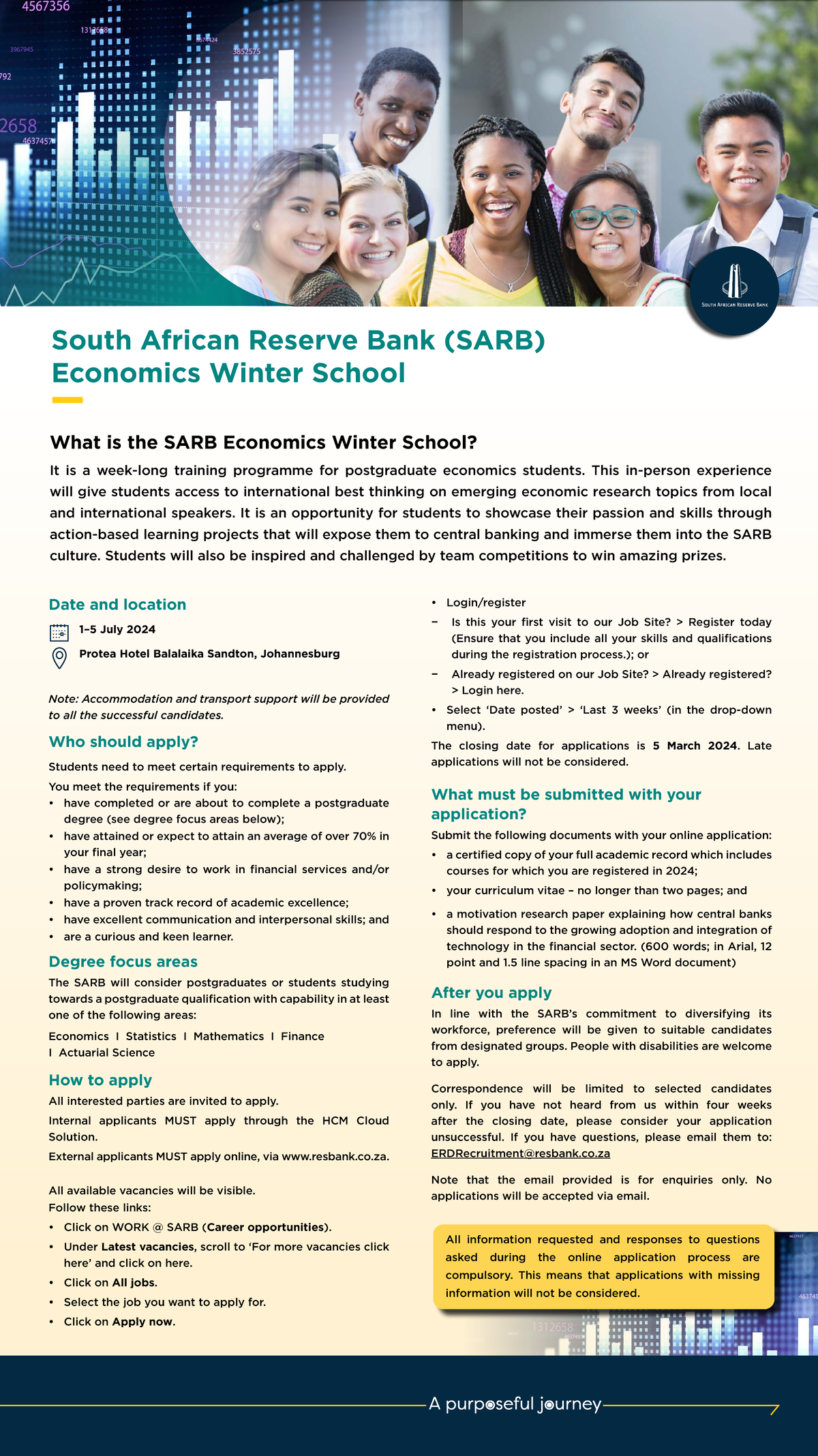 SARB Economics Winter School 2024: Postgraduate Training Program - Studocu