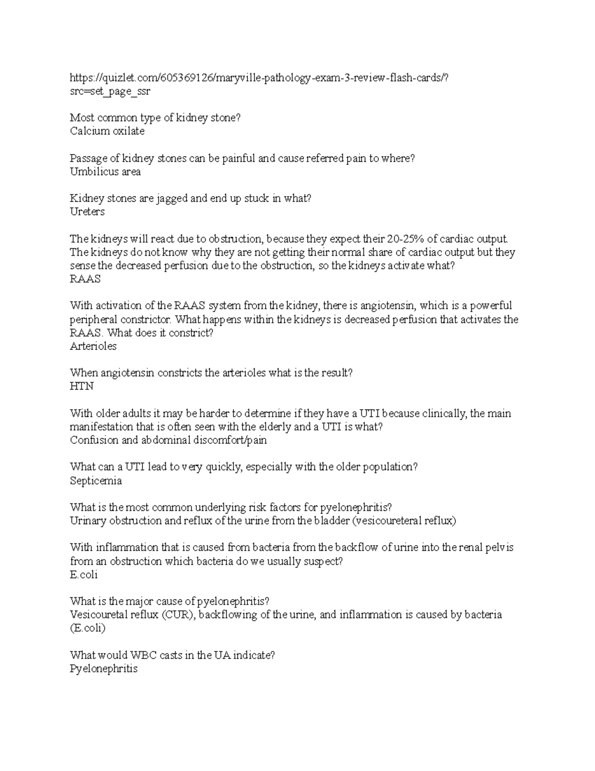 Pathology Exam 3 Review - Key Concepts and Common Conditions - Studocu