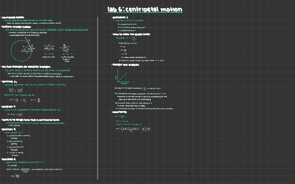 Physics lab: Centripetal motion - lab 6 : centripetal motion ...