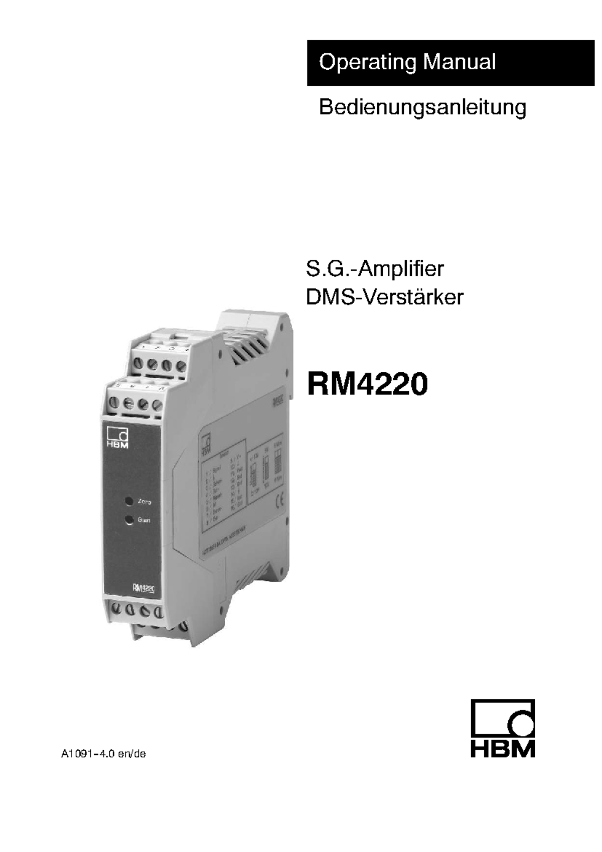 Operating Manual for RM4220 Amplifier: Safety & Usage Guidelines - Studocu