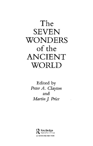 Understanding Ancient Cities and the Seven Wonders of the Ancient World ...
