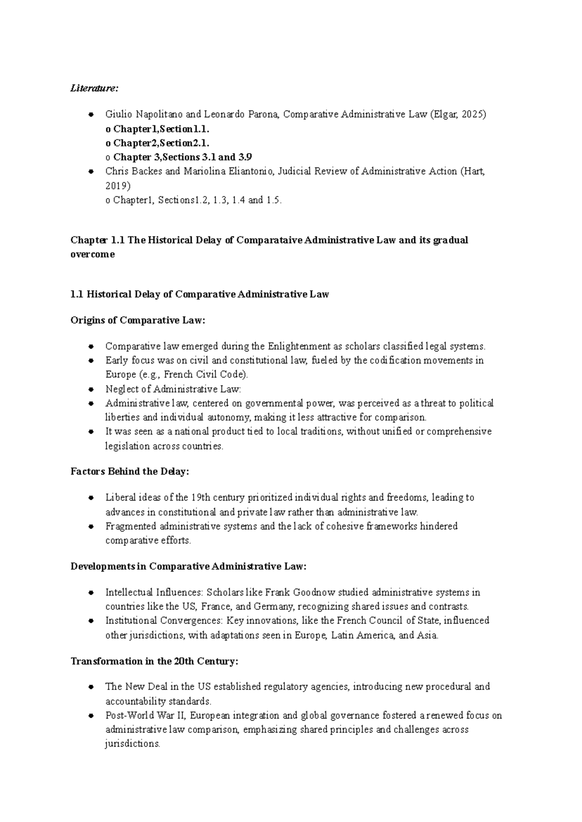 Administrative Law - Comparative Analysis and Historical Insights ...