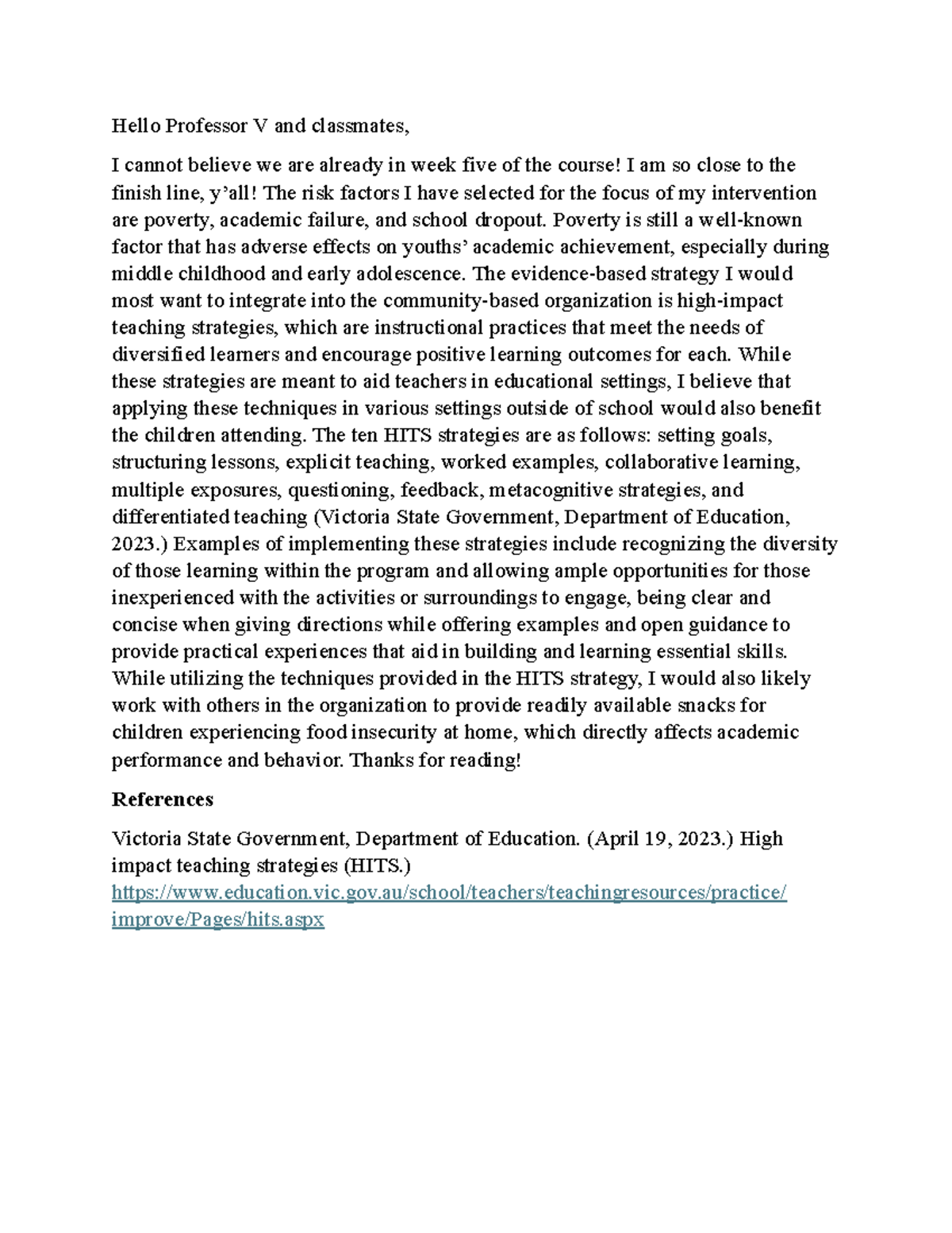 HSE 215 W5 Working with Children in Middle Childhood as a Human ...