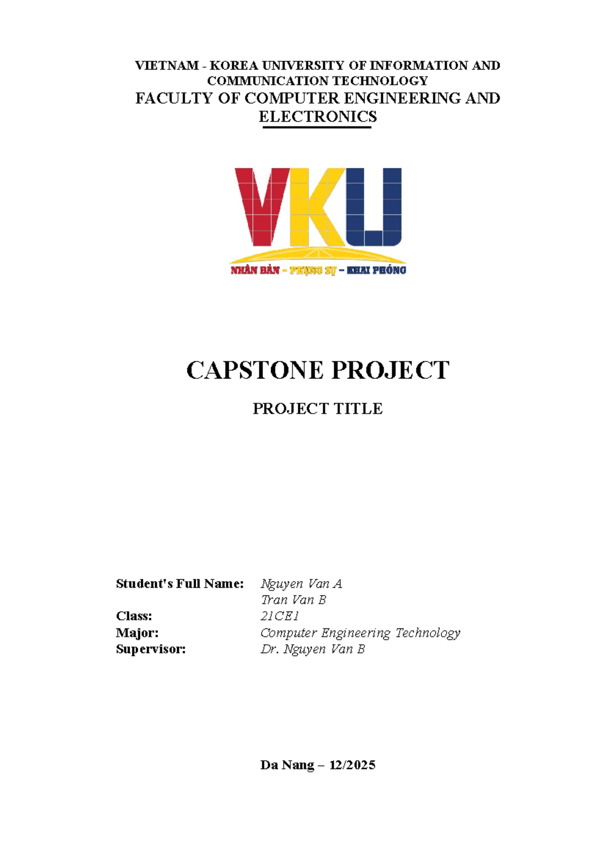 Capstone Project Report: Nguyen Thanh Loc - 21CE098 - Studocu