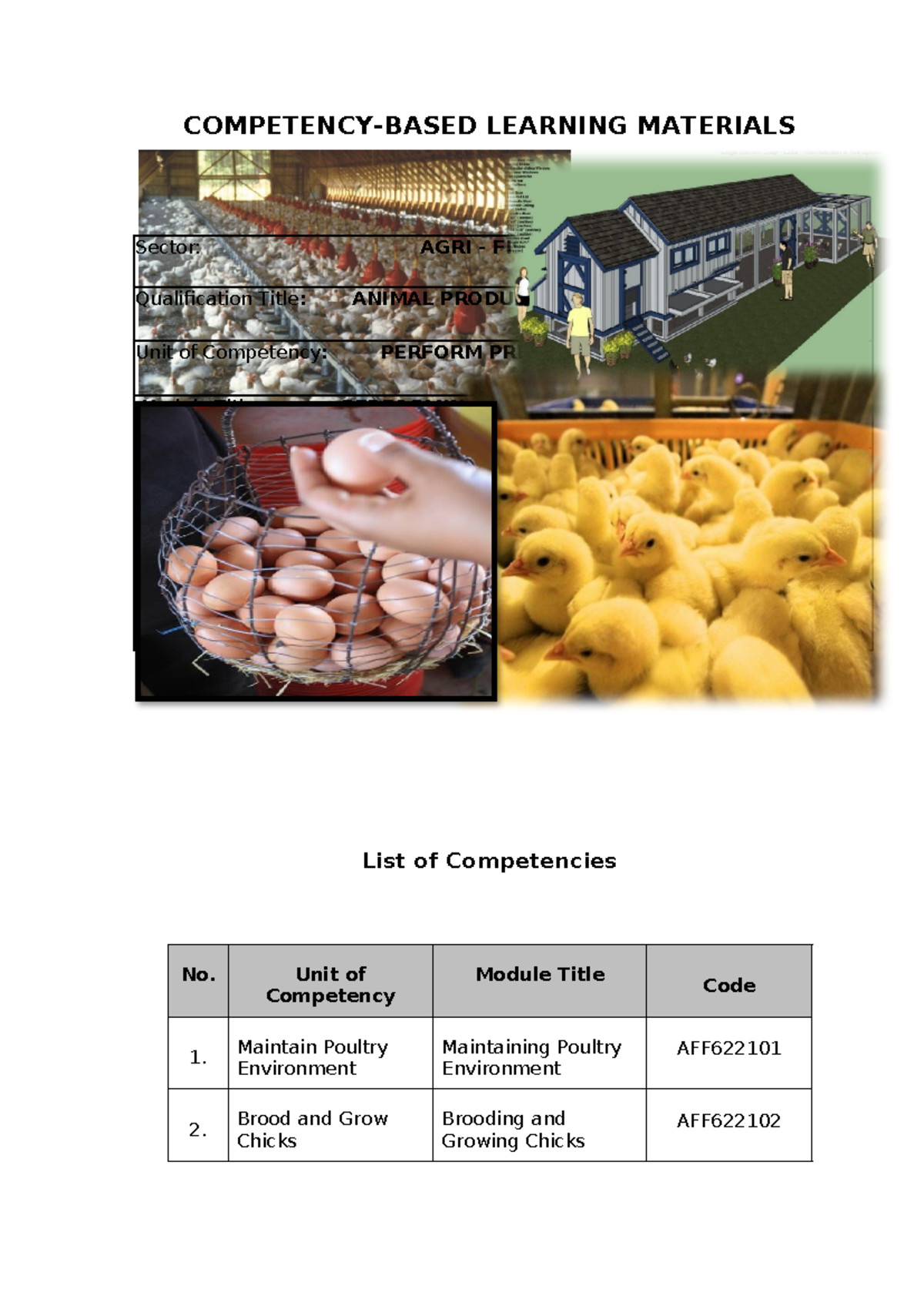 Perform Pre-Lay and Lay Activities - CBLM ANIMAL PRODUCTION NC II - Studocu