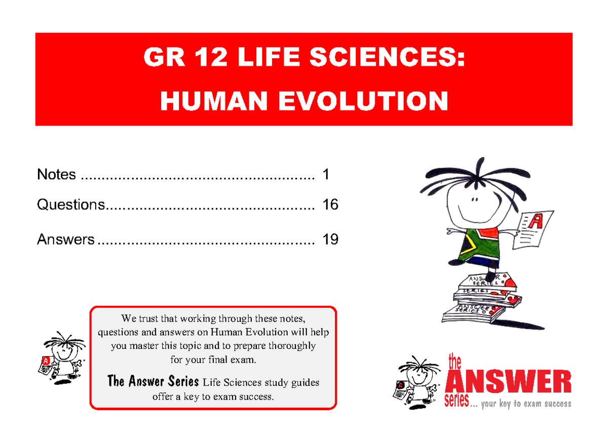 Grade 12 Life Sciences: Human Evolution Study Guide Notes - Studocu