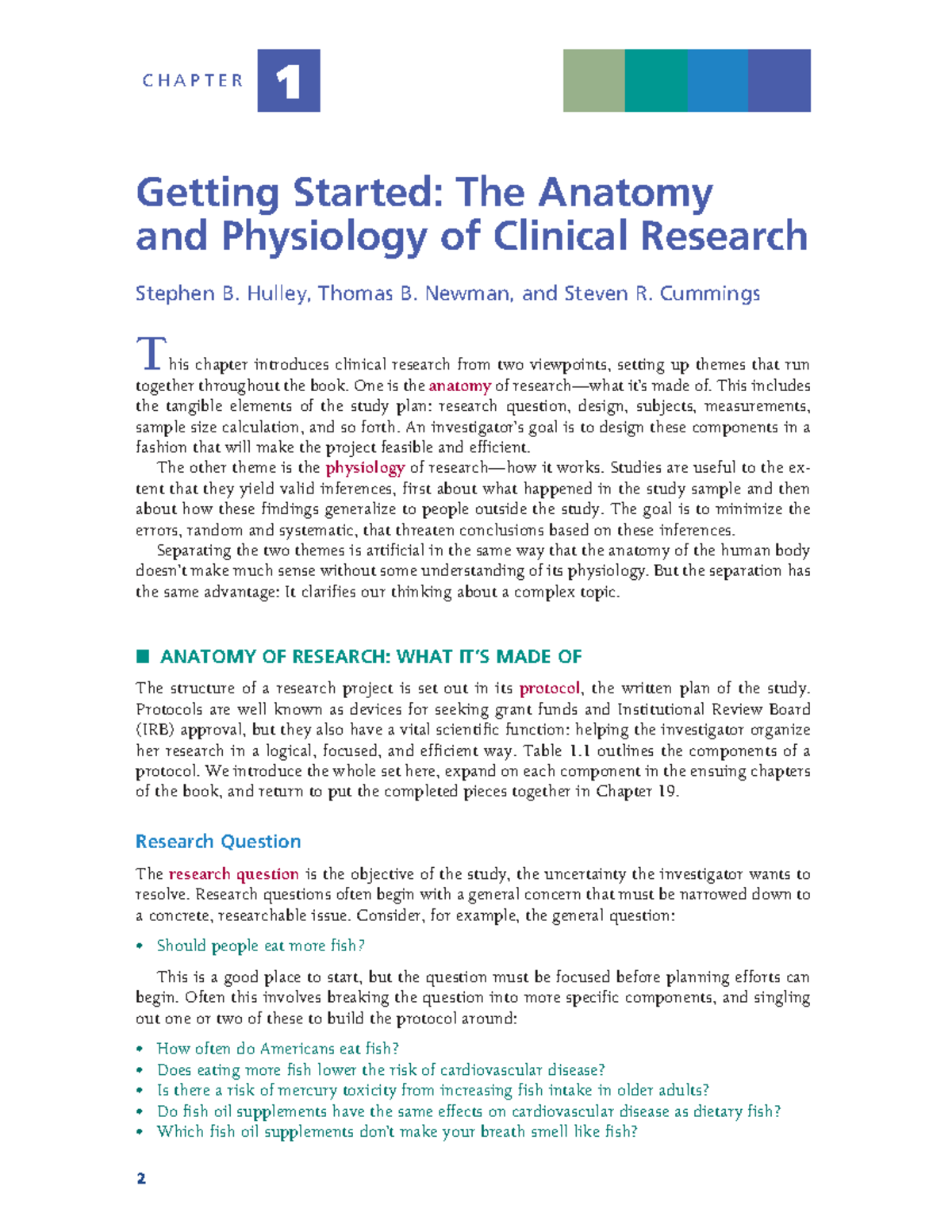 CHAPTER 1: Introduction to Clinical Research Anatomy & Physiology - Studocu