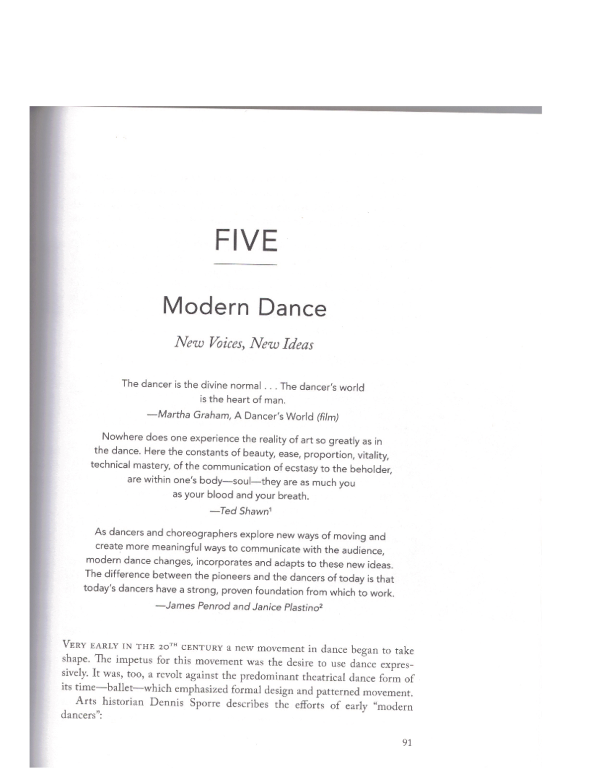 Chapter 5: Exploring the Evolution of Modern Dance Techniques - Studocu