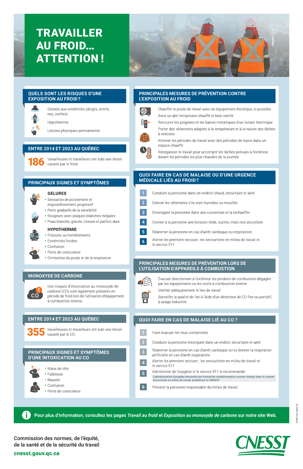 Cnesst: Mesures de Prévention contre le Froid et le CO (2014-2023 ...