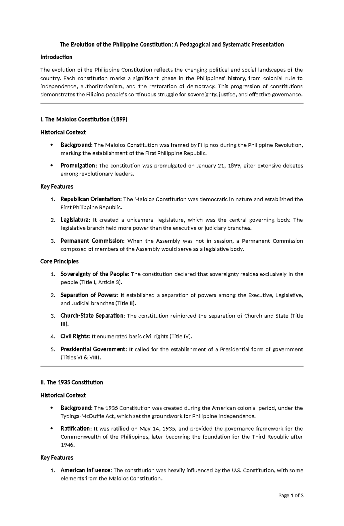 SS1C Lesson 14A: Evolution of Philippine Constitutions through History ...