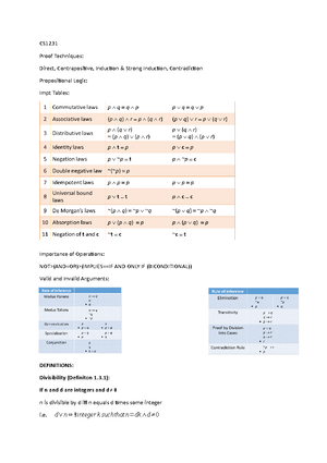 CS1231 Discrete Structures Quiz 1 Practice Questions and Answers - Studocu