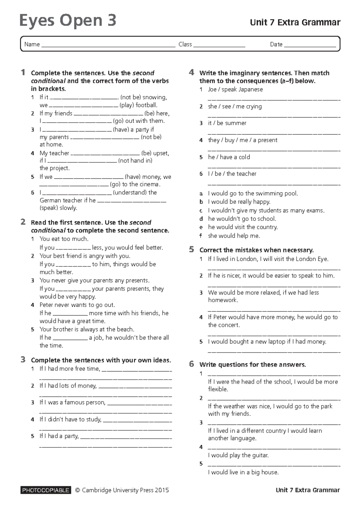 Unit 7 - Extra Grammar Practice for Junior Explorer Course - Studocu