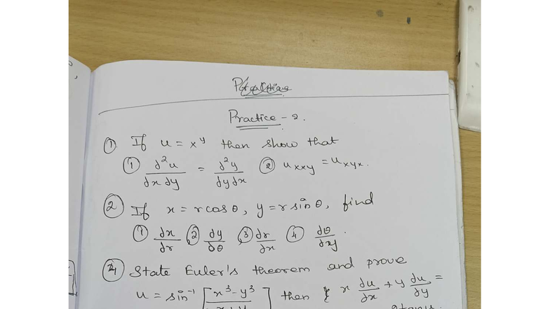 Practice 2 - Advanced Calculus Problems and Solutions - Studocu