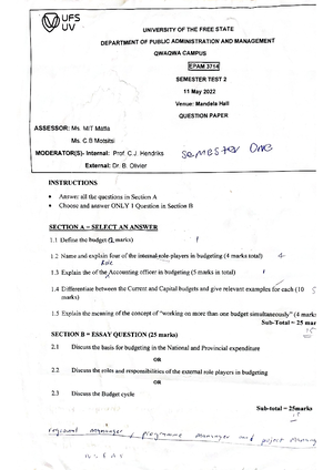 EMEP TEST 2 - Previous test paper for practice - UFS UV TT UNIVERSITY ...