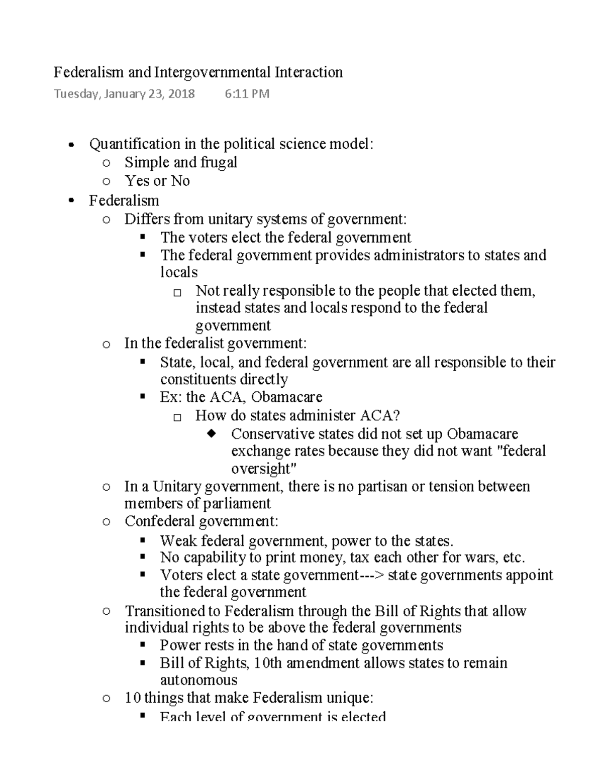 Federalism and Intergovernmental Interaction - No capability to print ...
