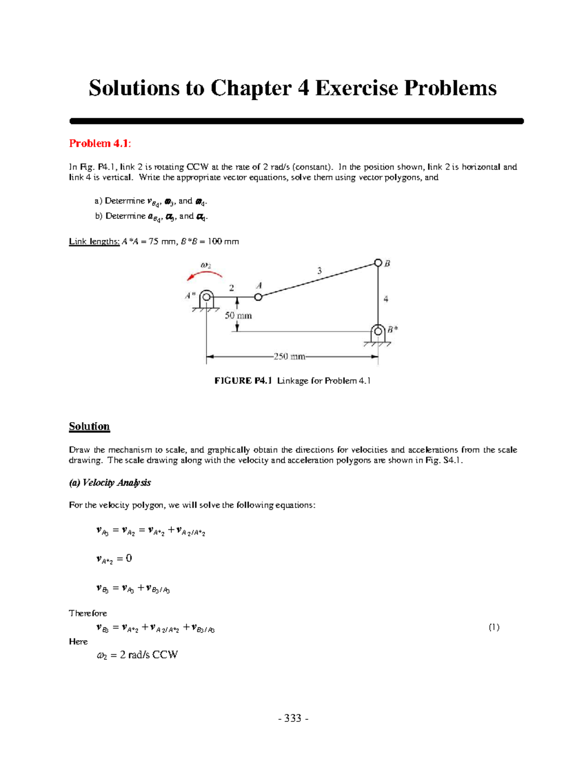 Sol. Ch4 Mecanismos - Solutionary - Solutions to Chapter 4 Exercise Problems Problem 4: In Fig ...