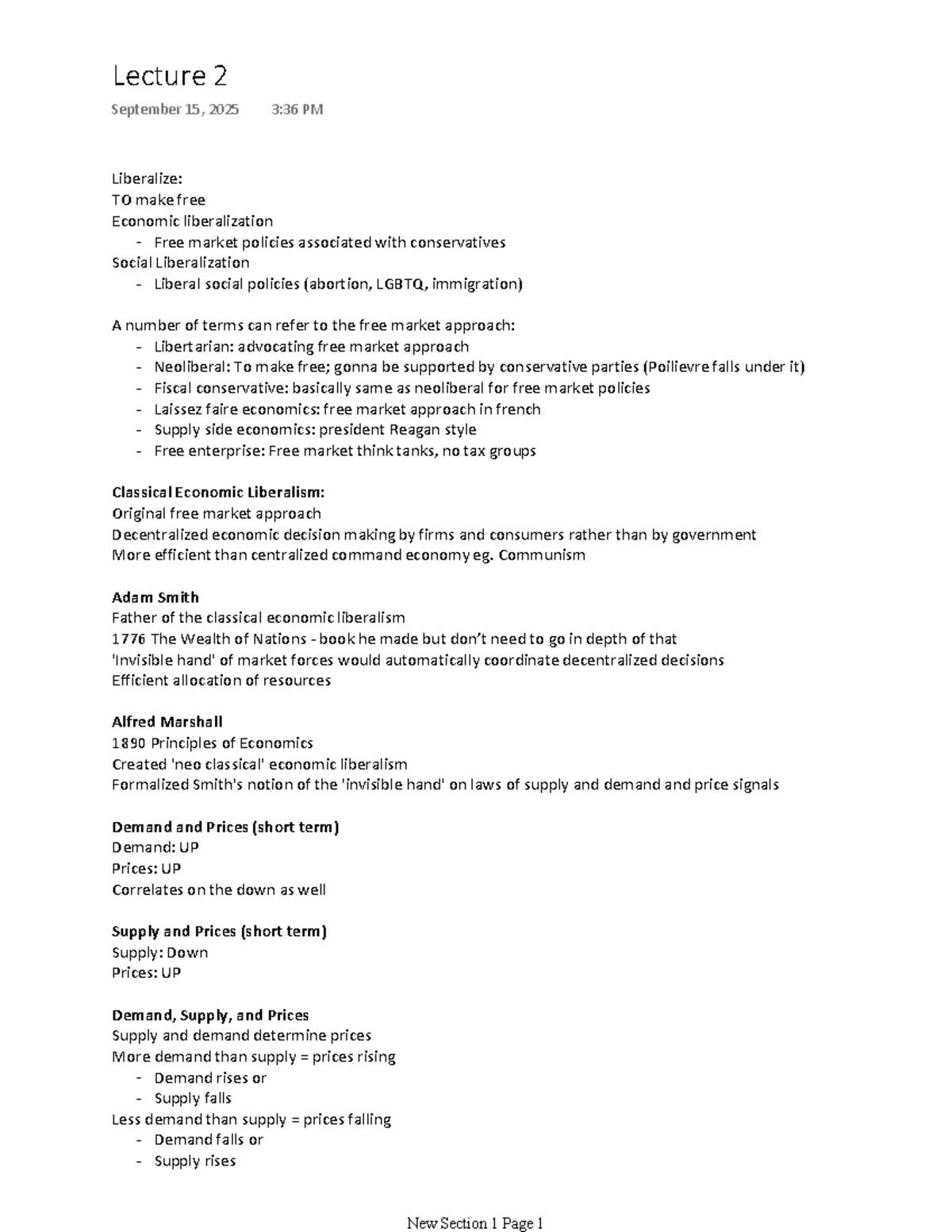 Lecture 2: Economic Liberalization in Poli Sci 2511F - Studocu