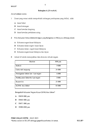 Nota Eko sem 2 - Nota ringkas untuk pelajar STPM yanng mengambil sumjek ekonomi. - STPM ...
