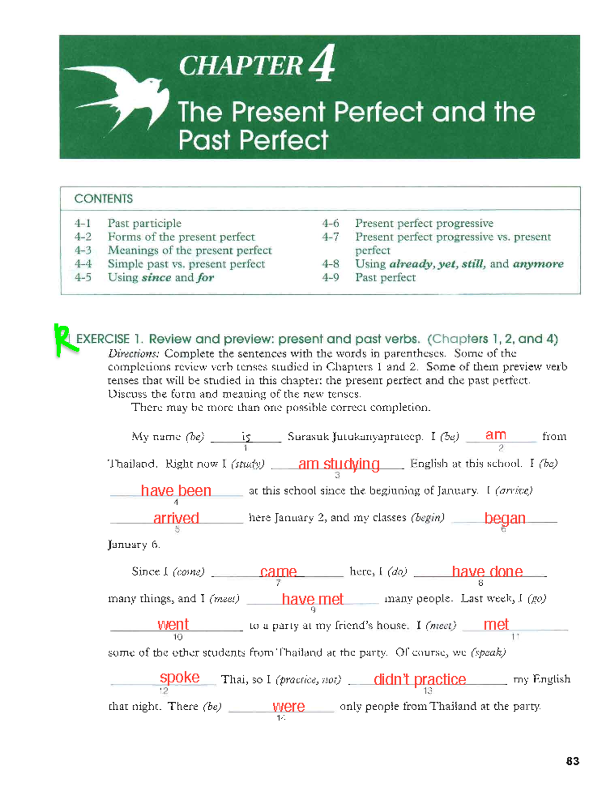 Chapter 4 - Past Perfect and Present Perfect Tenses (AZAR 3rd Ed ...