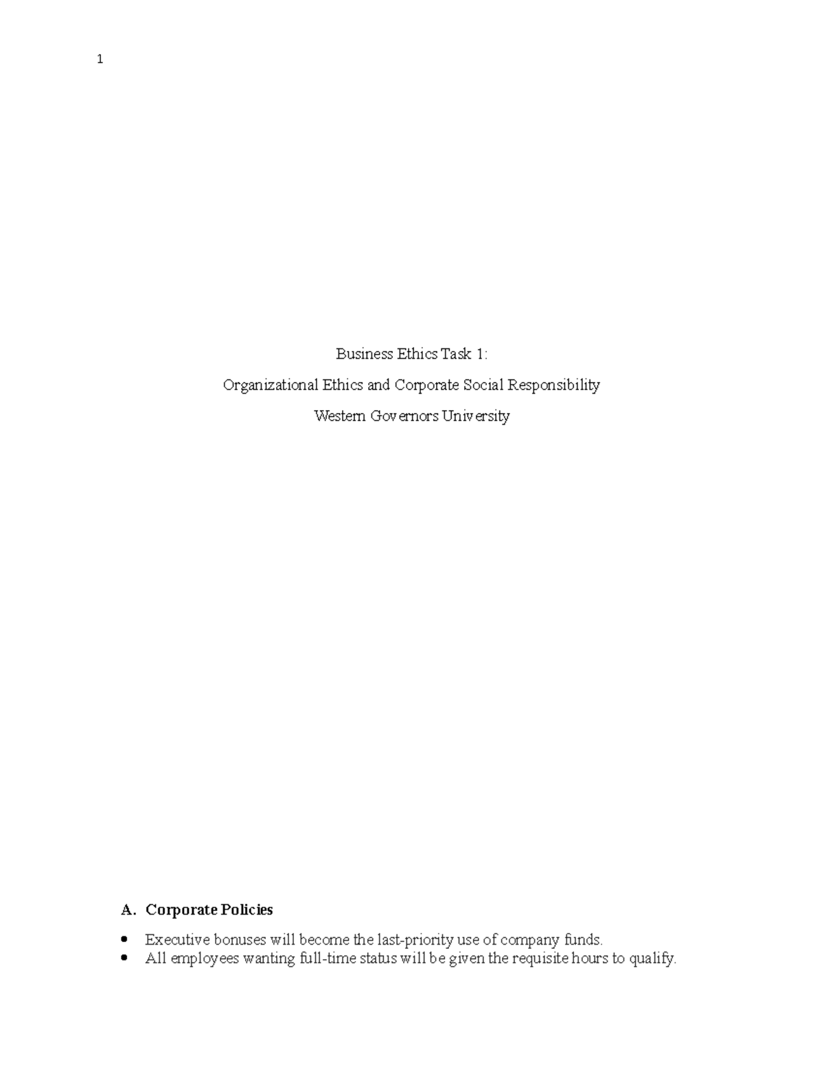C717 Task 1 Business Ethics Passed July 2022 - Business Ethics Task 1 ...
