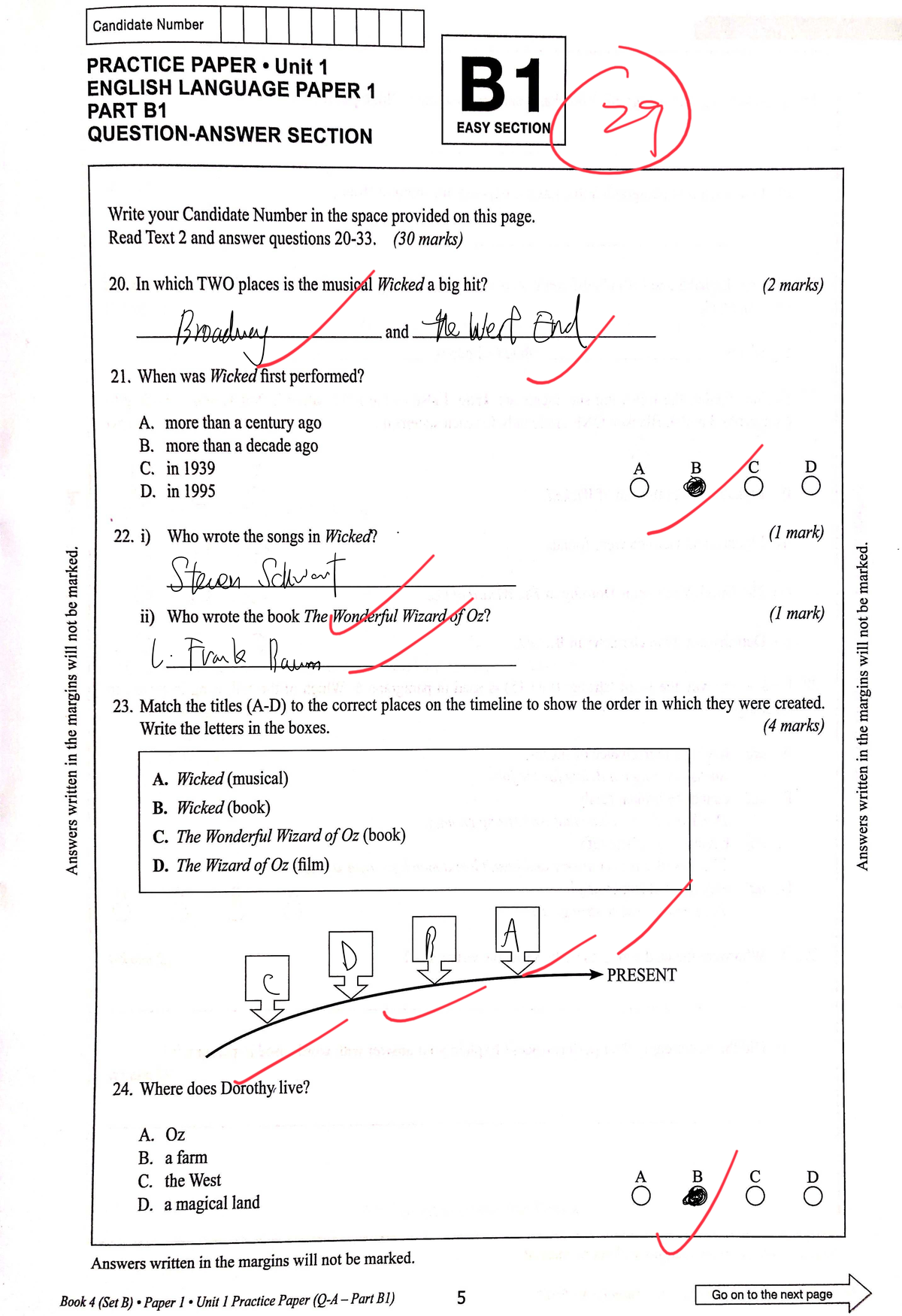 B1 Practice Paper: English Language Unit 1 Questions - Studocu