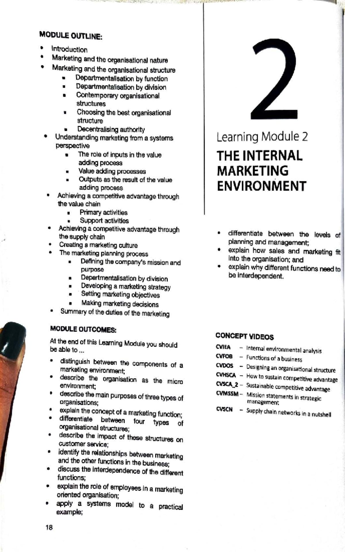 MMPR Module 2 - Understanding Marketing & Organizational Structures ...