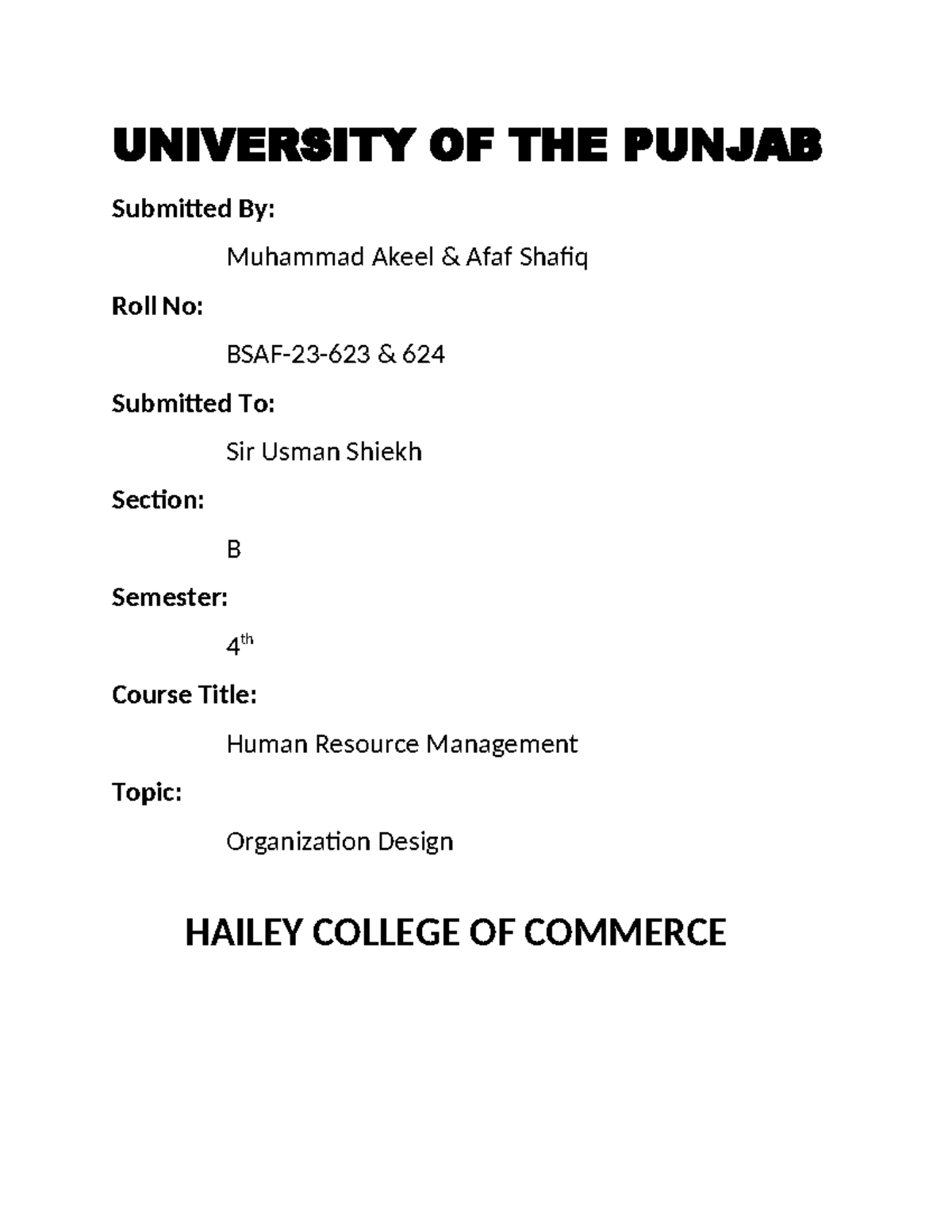 HRM 624: Organization Design Assignment - Haier Case Study Analysis ...