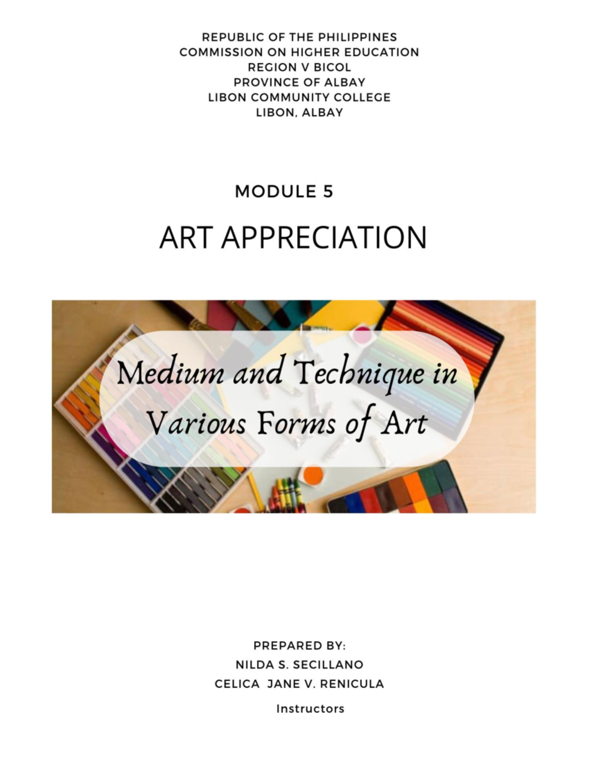 GE 6 Module 5 - Art Appreciation Mediums and Techniques Notes - Studocu