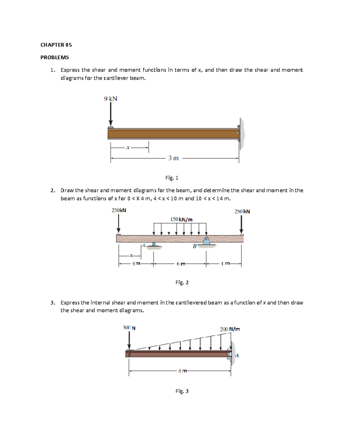 Tutorial Chapter 5: Shear & Moment Diagrams - MECHANICS OF MATERIALS ...