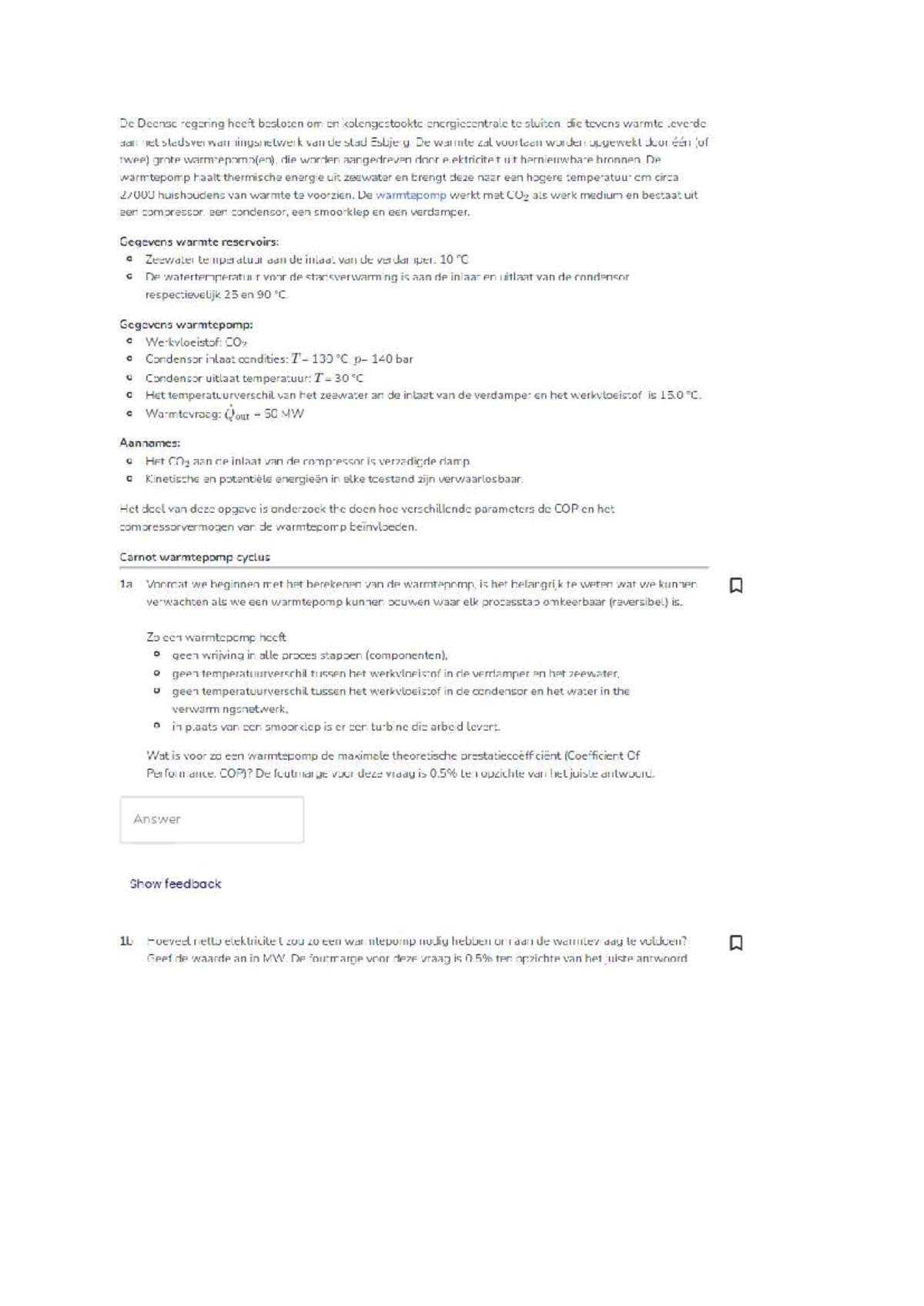 Warmtepomp Analyse en COP Berekeningen voor Stadsverwarming (Python 2 ...