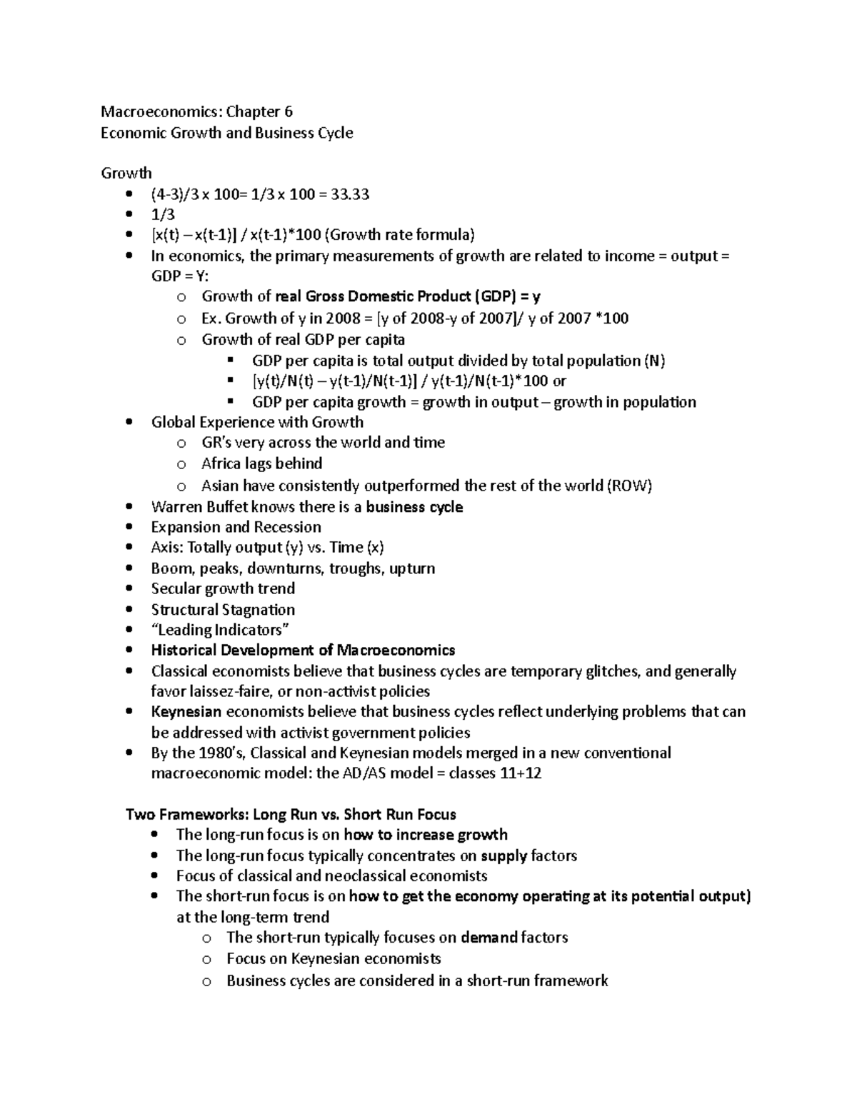 Chapter 6 - Lecture notes required for quizzes, tests, exams, etc ...