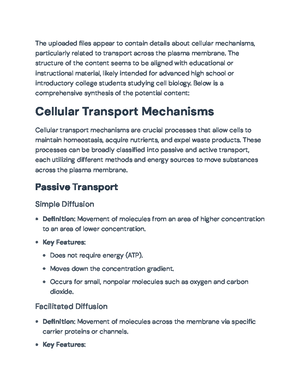 Understanding Cellular Transport Mechanisms: A Comprehensive Guide ...