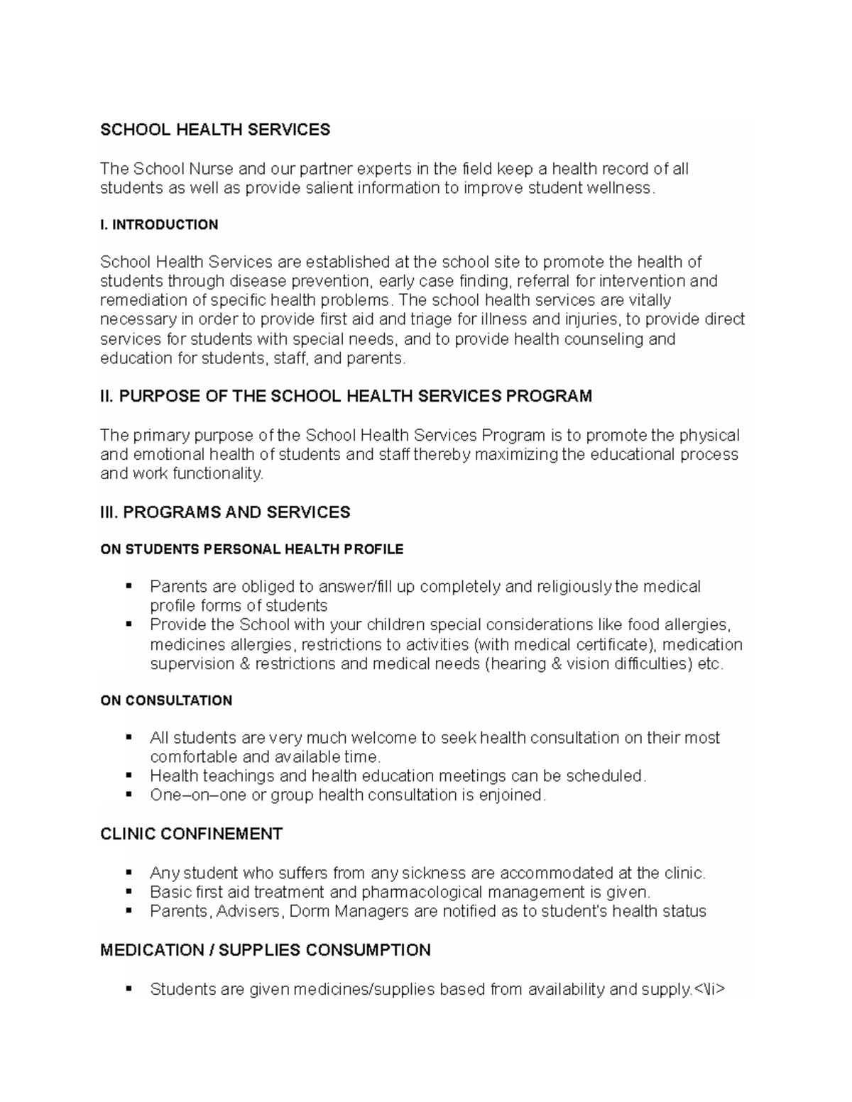 Action Plan for School Health Services: Enhancing Student Wellness ...