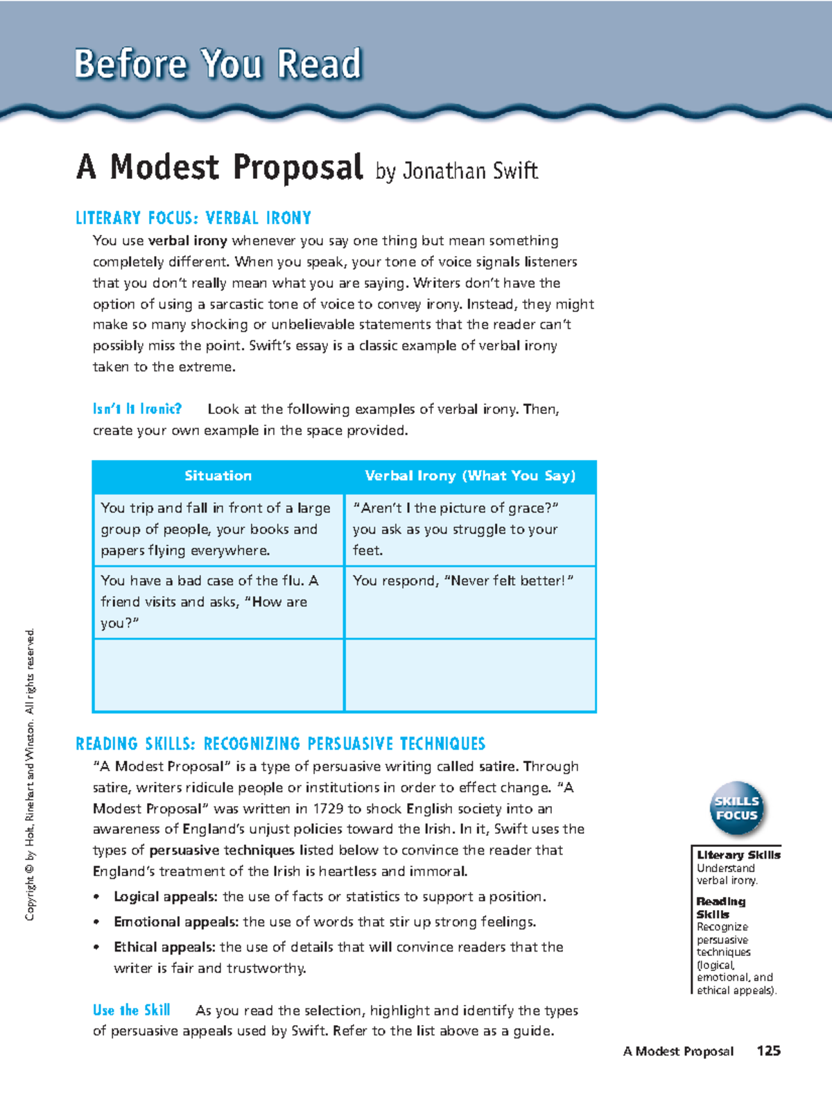 Modest-proposal - A modest propsal by geroe orwell where he critizes ...