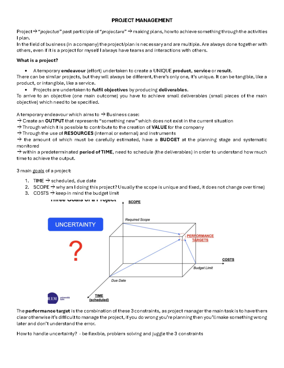 TEAM AND PROJECT MANAGEMENT: Key Concepts and Strategies - Studocu