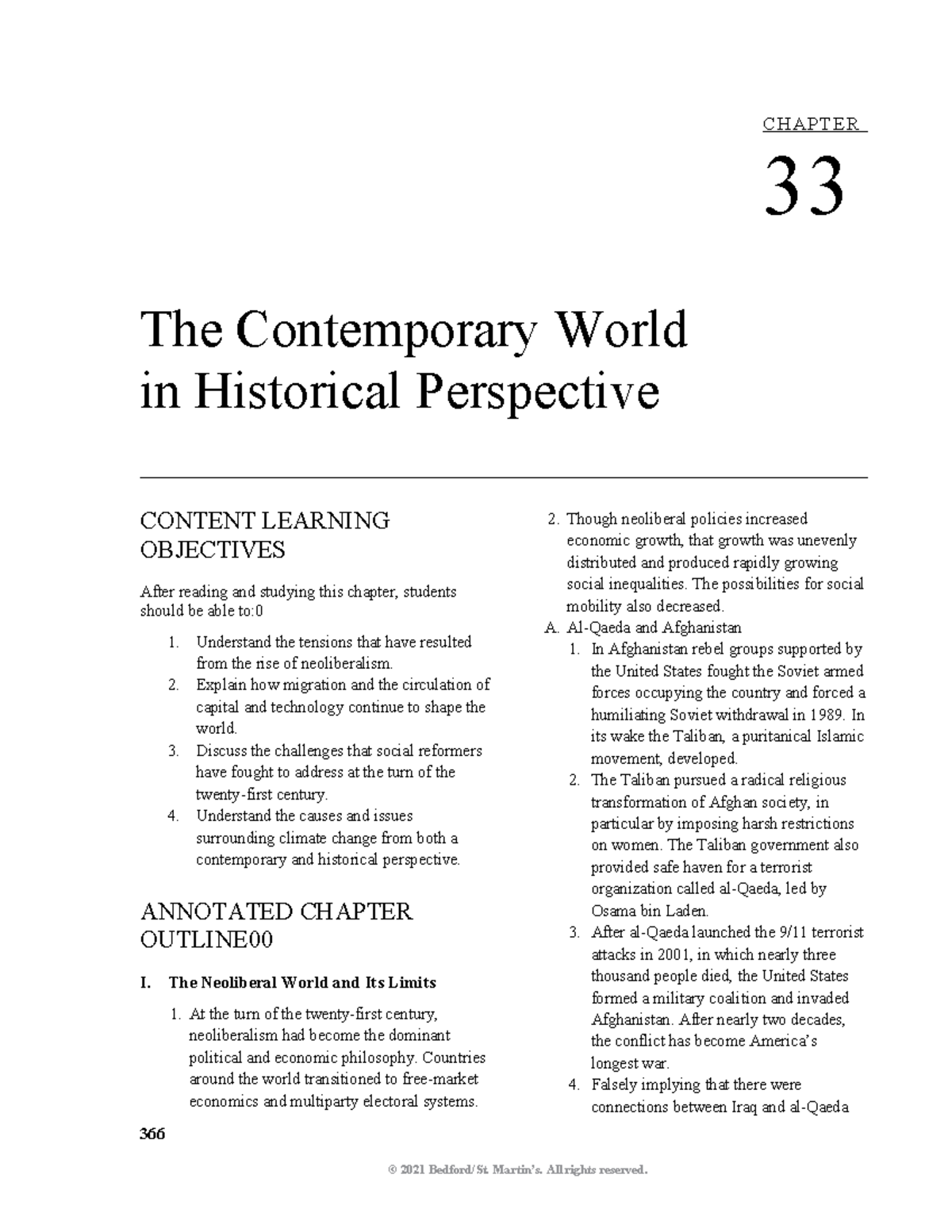 CH 33 The Contemporary World: Social Movements & Climate Issues - Studocu