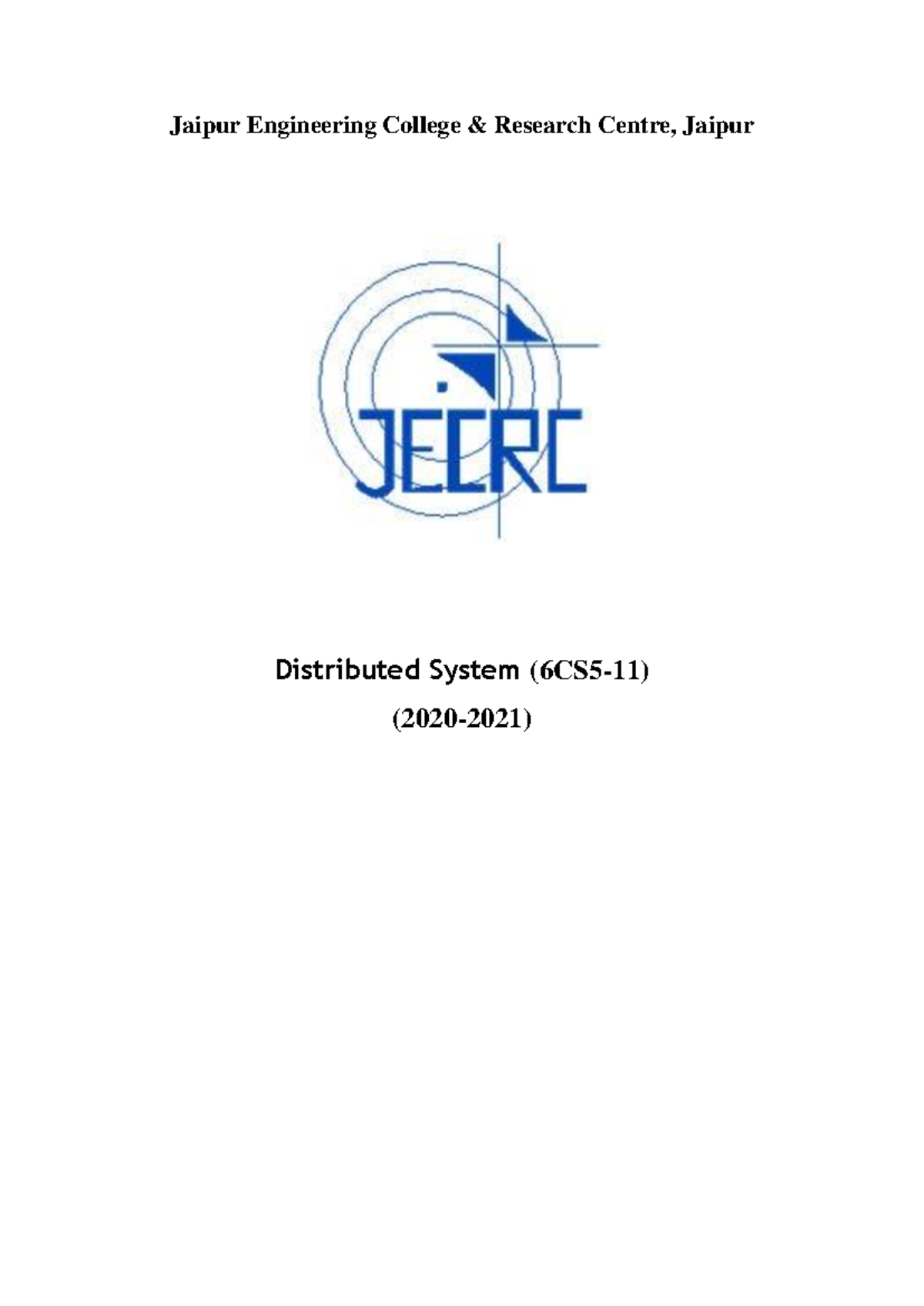 Introduction to DS - 6CS5-11: Distributed System Lecture Notes - Studocu
